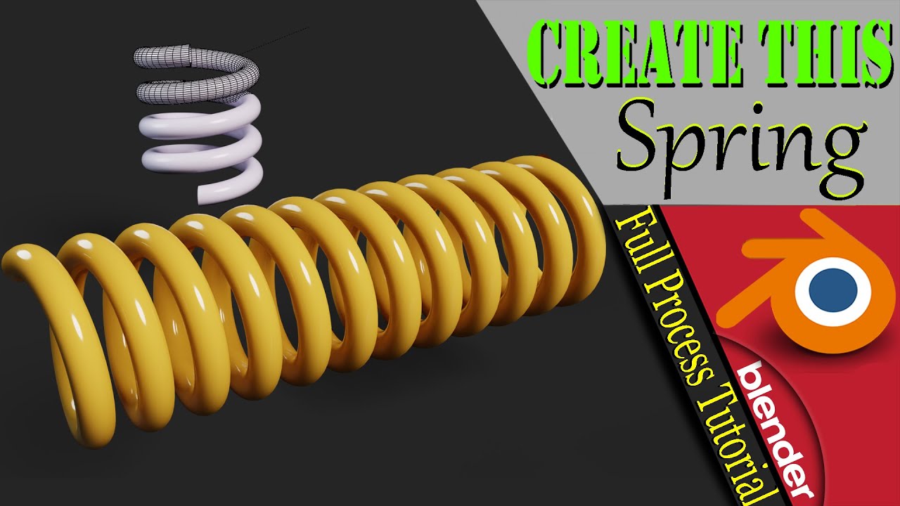 𝐓𝐮𝐭𝐨𝐫𝐢𝐚𝐥 : How To Create A Spring In 𝐁𝐥𝐞𝐧𝐝𝐞𝐫 𝐑𝐞𝐚𝐥-𝐓𝐢𝐦𝐞 Modeling ...
