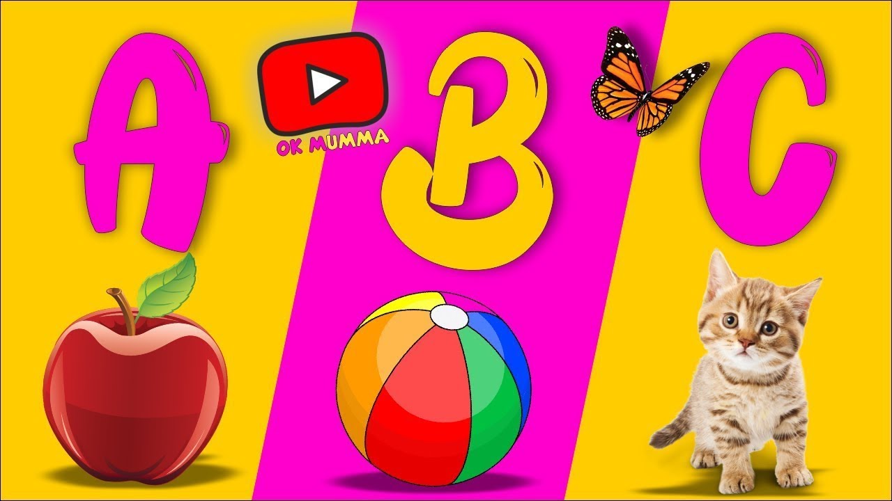 Learn Alphabets With Meaning - A for APPLE, B for BALL - Nursery Learning Animation - YouTube