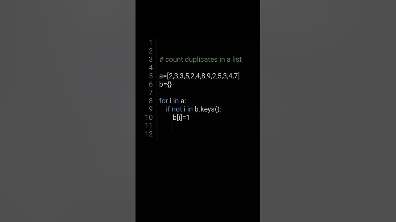 Python Count Duplicate Numbers In A List YouTube python-count-duplicate-numbers-in-a-list-youtube