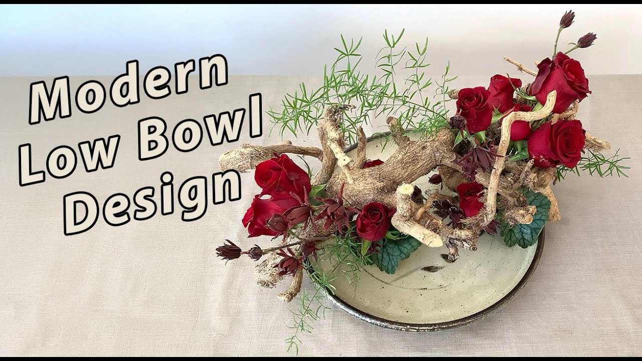 How To Make A Modern Low Rose Bowl Design With Limited Materials - YouTube