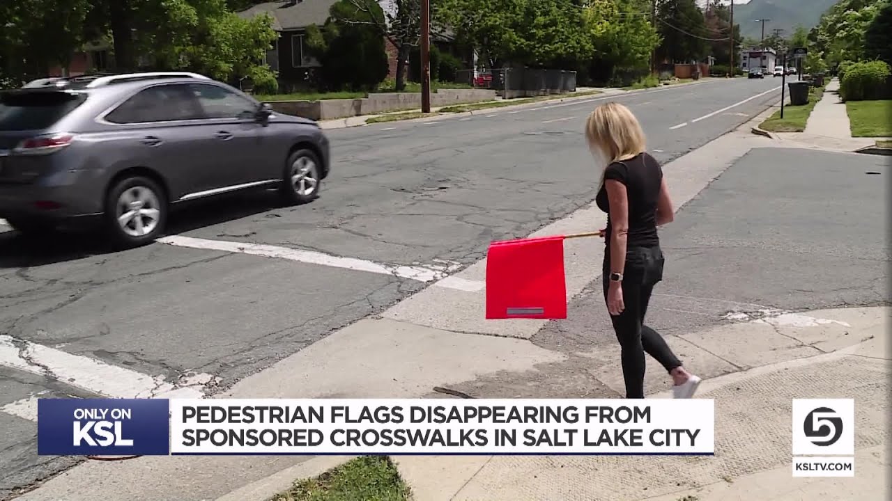 Pedestrian crossing flags 'disappearing at alarming rate' - YouTube