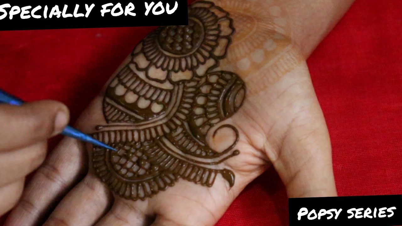 Simple front hand mehndi design | Easy Arabic mehndi design | maruthani ...