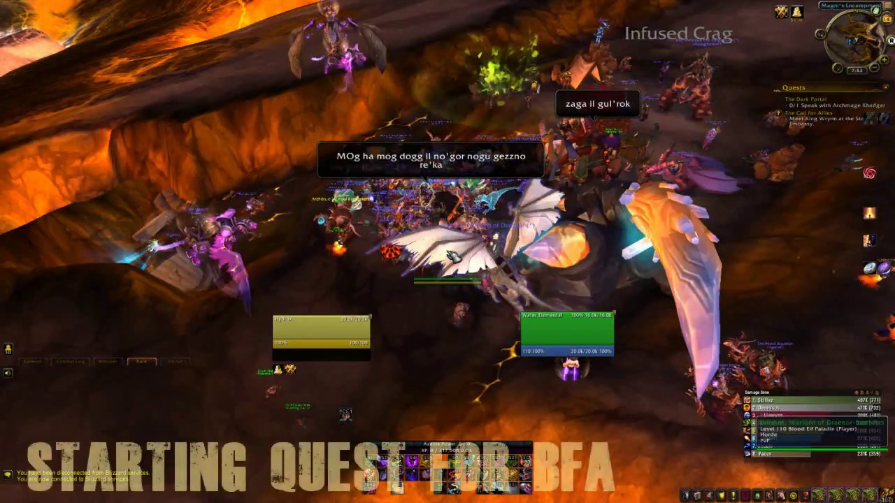 BFA Starting quest Alliance WoW Battle for Azeroth - YouTube