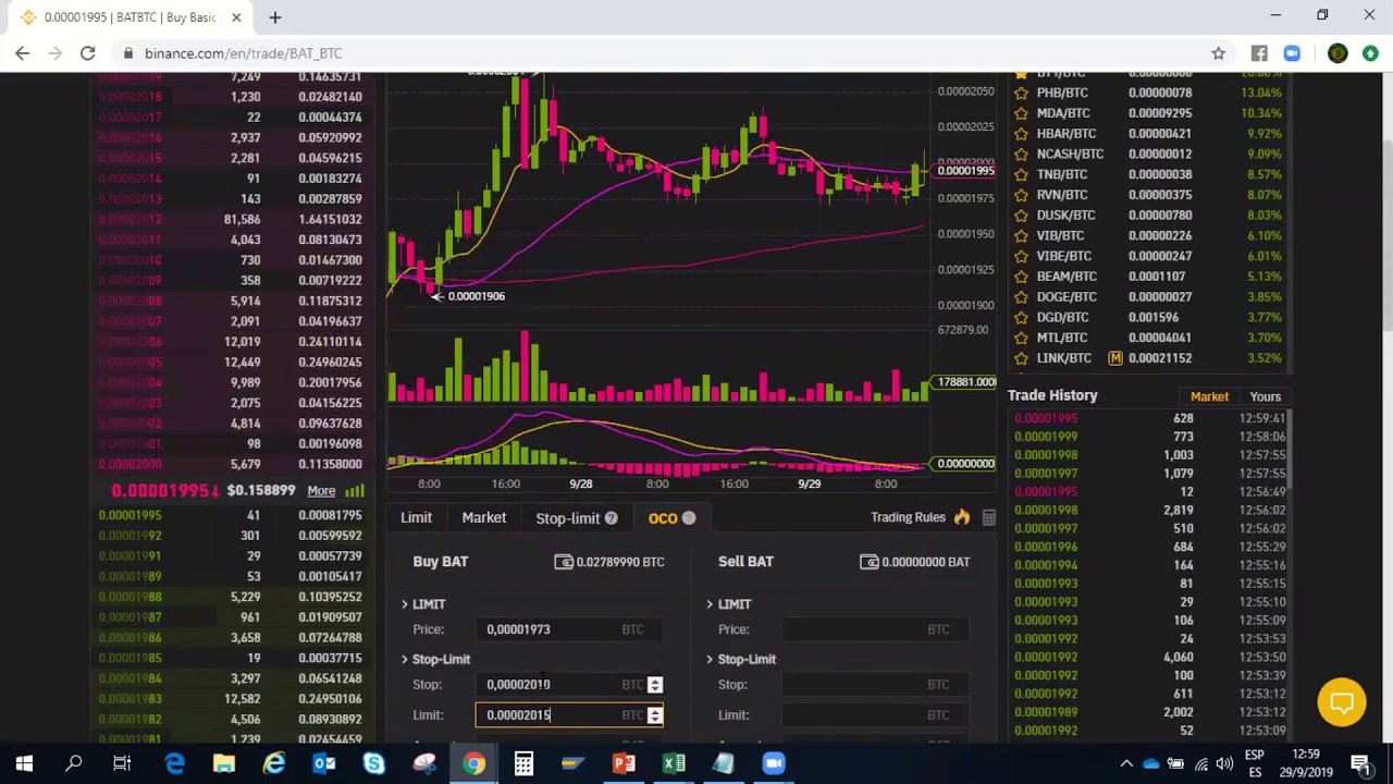 Ordenes OCO Binance Modo BUY - YouTube