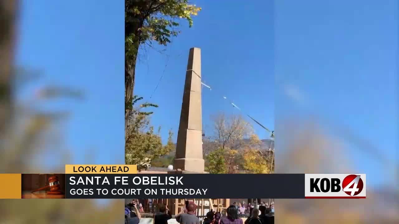 Fight over Santa Fe obelisk heads to court - YouTube