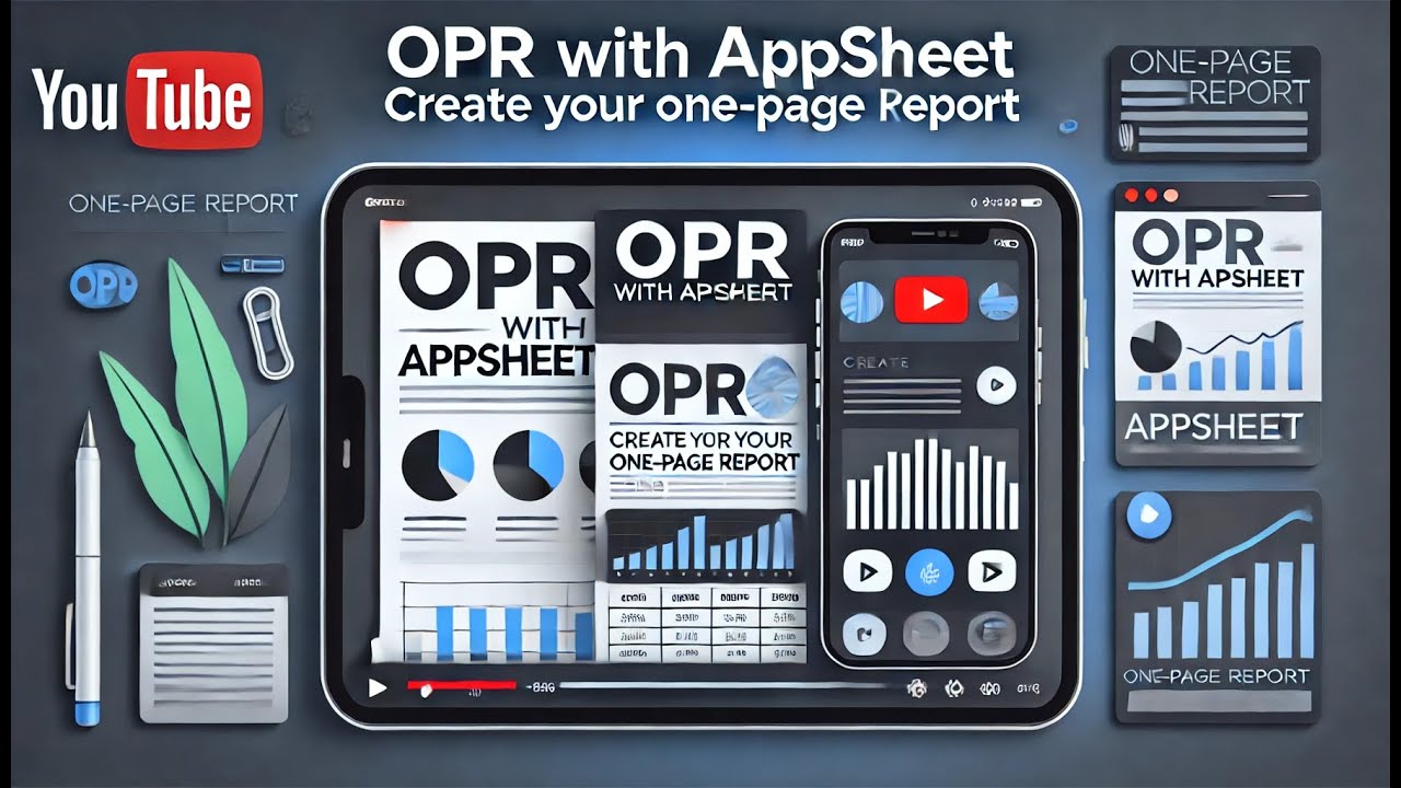 APPSHEET - ONE PAGE REPORT ( OPR ) - PART 1 - YouTube