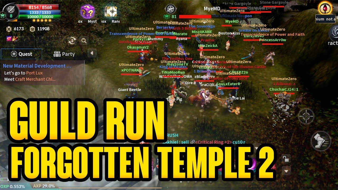 CABAL MOBILE PH GUILD DUNGEON RUN FORGOTTEN TEMPLE 2 - YouTube