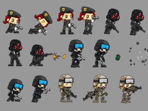Modern Soldier - Game Sprites - YouTube