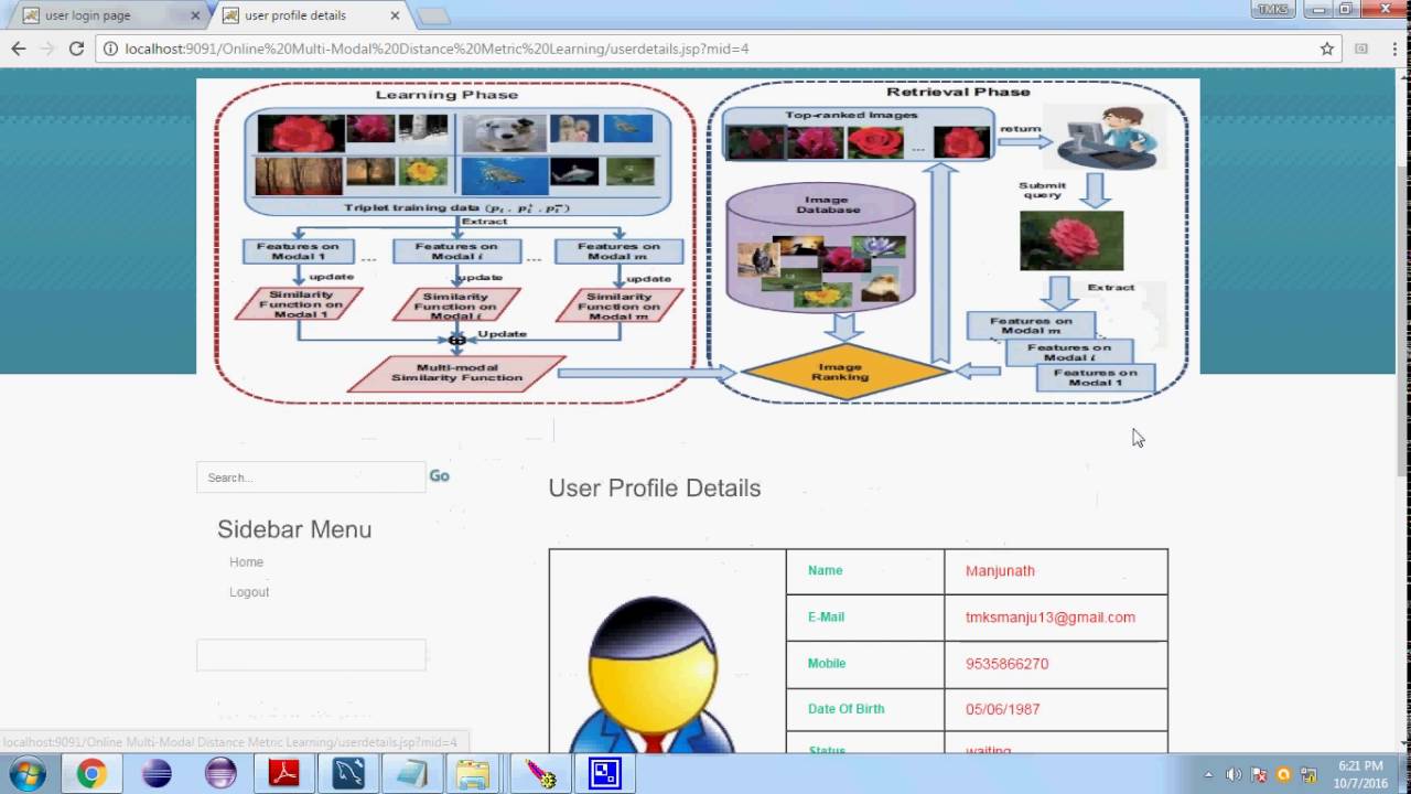 Online Multi modal Distance Metric Learning with Application to Image ...