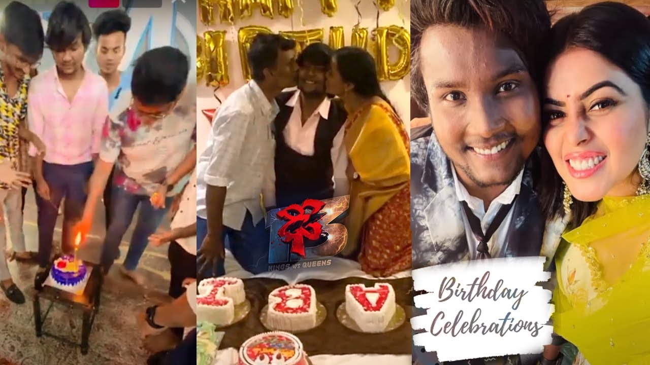 Dhee contestant Abhi birthday celebrations | Dhee 13 king Vs queen ...