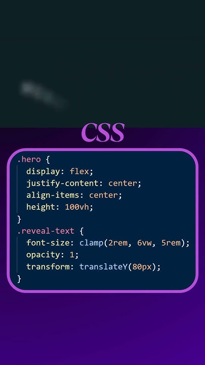 5 Easy Scroll Reveal Animation (Text Animation) - HTML CSS JavaScript GSAP - Part 5 #shorts ...
