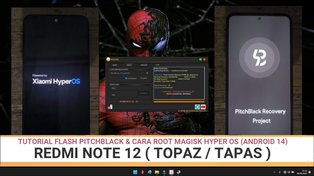 TUTORIAL FLASH PITCHBLACK & ROOT MAGISK | REDMI NOTE 12 | TOPAZ | HYPER ...