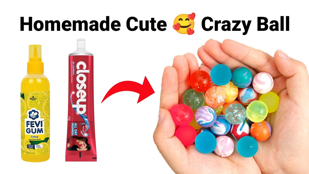 How to make Bouncyball/DIY colourful waterballs/Homemade Crazy ball/Diy ...