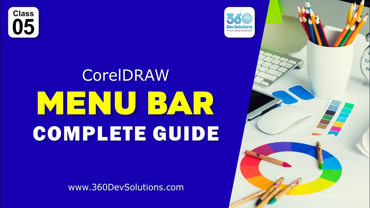 Complete Guide of Menu Bar in CorelDRAW | Graphic design Training | #05 ...