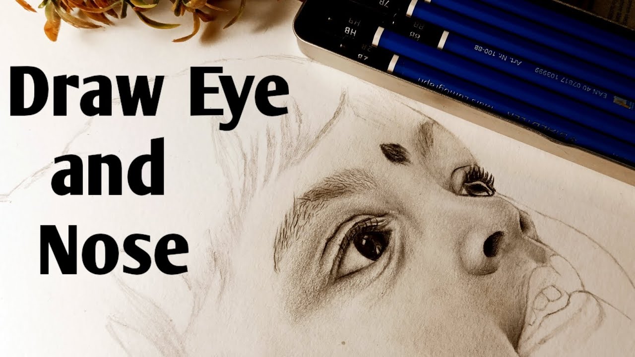 Drawing Eyes and Nose of Cute baby🤩 - YouTube