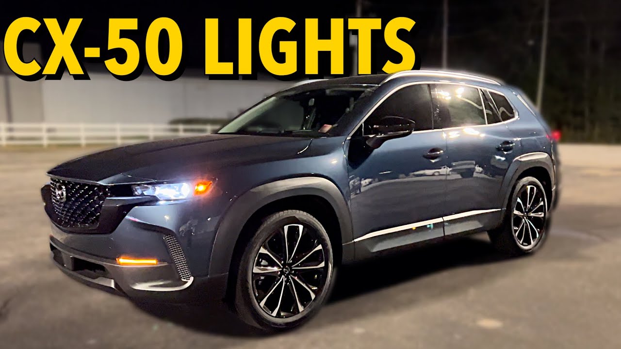 2023 Mazda CX-50 Standard Exterior Lights At Night - YouTube