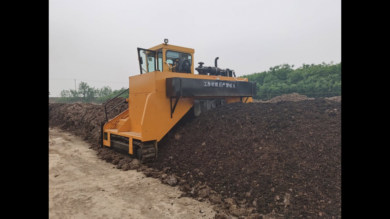 TAGRM M3600 organic waste compost turner machine - YouTube