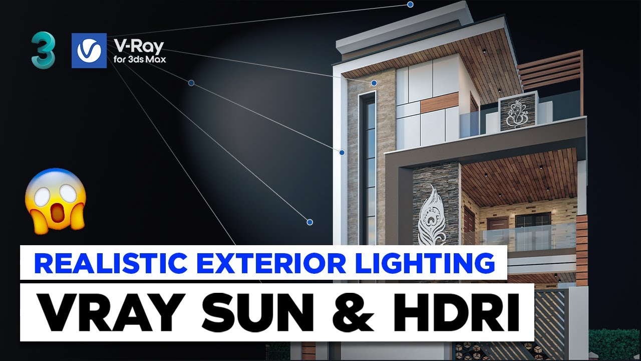 Mastering Realistic Vray Lighting & Camera Setup for Exteriors | Sun ...