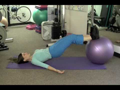 Supine Hip Extension Variations With A Ball - YouTube