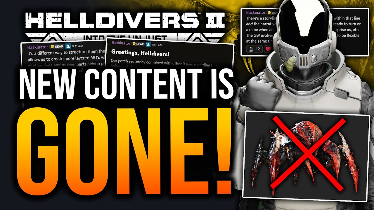 Helldivers 2 Devs Remove Content Due to Backlash! - YouTube