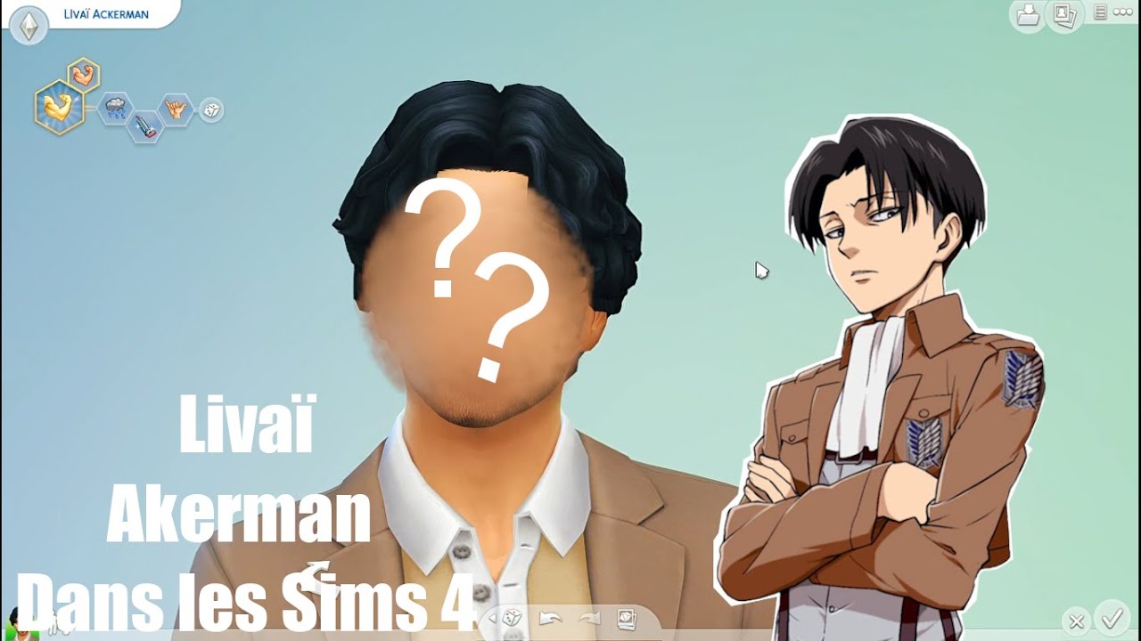 Livaï Ackerman (SnK) dans Les Sims 4 | Speed CAS - YouTube