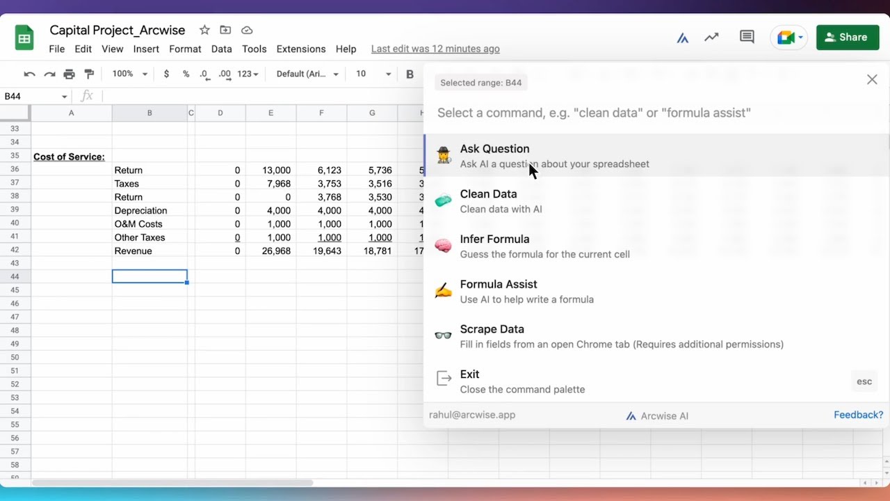 Arcwise AI – GPT Copilot for Sheets - YouTube