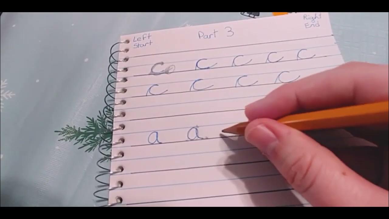 Cursive Writing "a" for Absolute Beginners Lesson 8 - YouTube