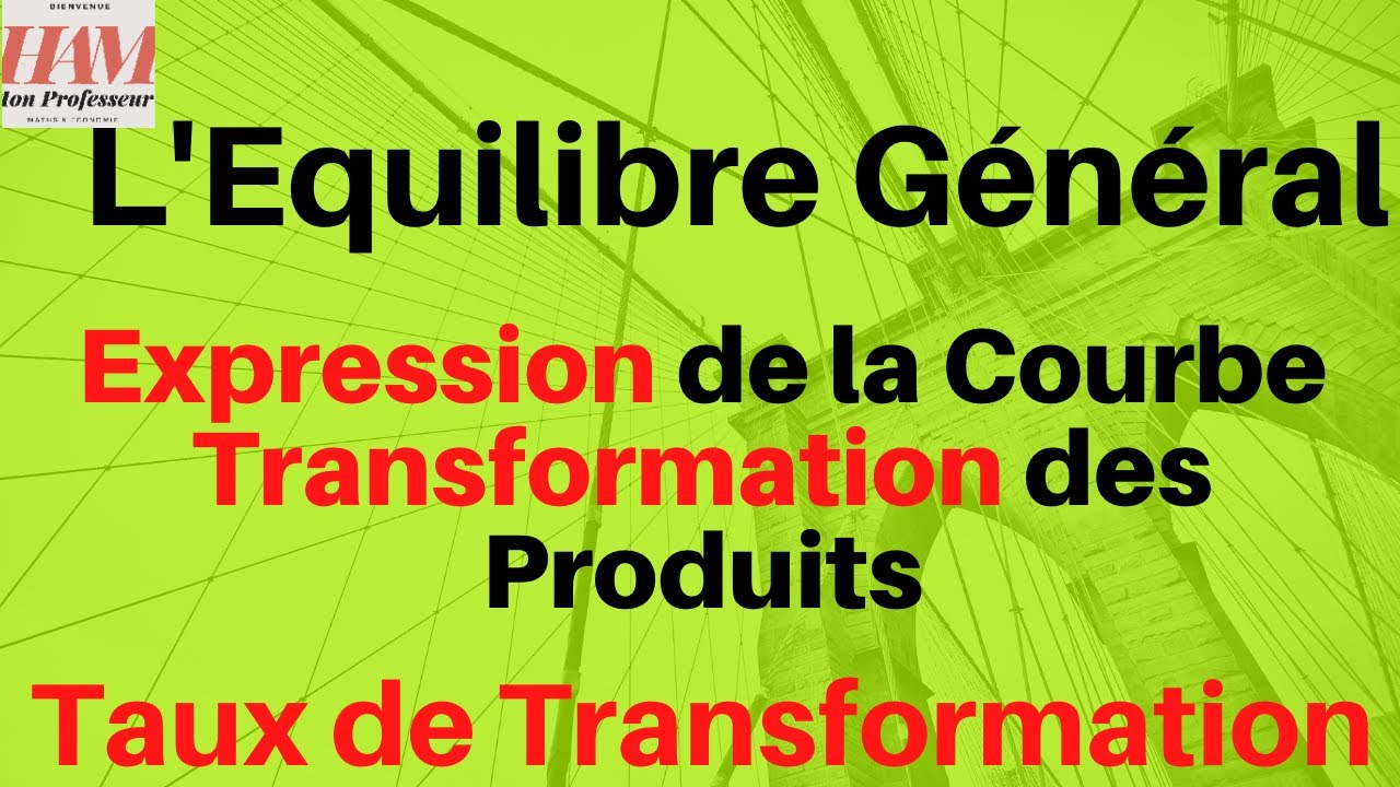 TD6-Equilibre Général-EX4-3: Expression Courbe Transformation des ...