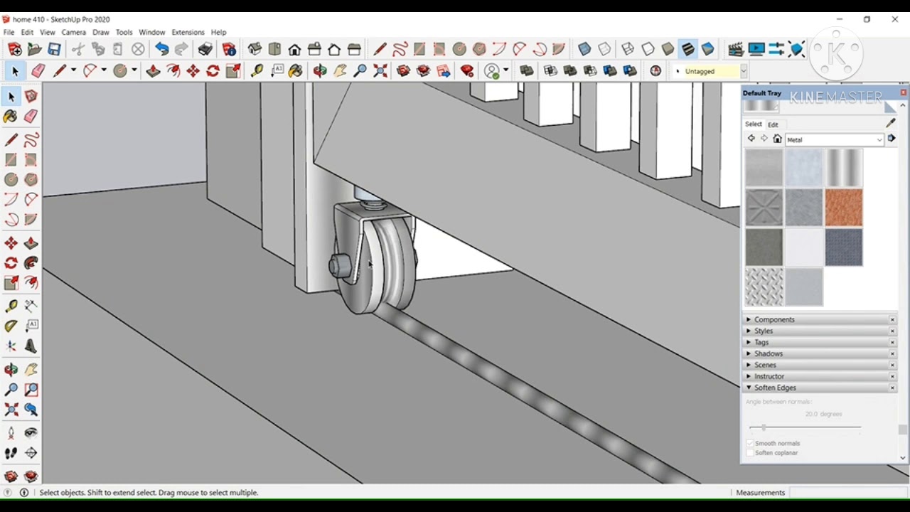Sketchup:Curved sliding door mill - YouTube