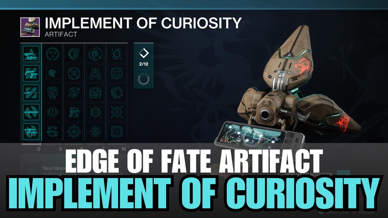 New IMPLEMENT OF CURIOSITY Artifact - New EDGE OF FATE Seasonal ...