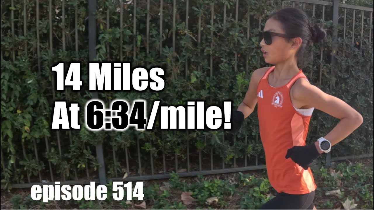 14 Miles at 6:34/mile! #marathon #running #marathontraining - YouTube
