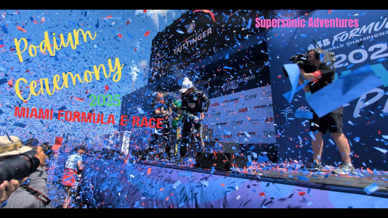 Podium Ceremony at the Miami Formula E Prix 4k - YouTube