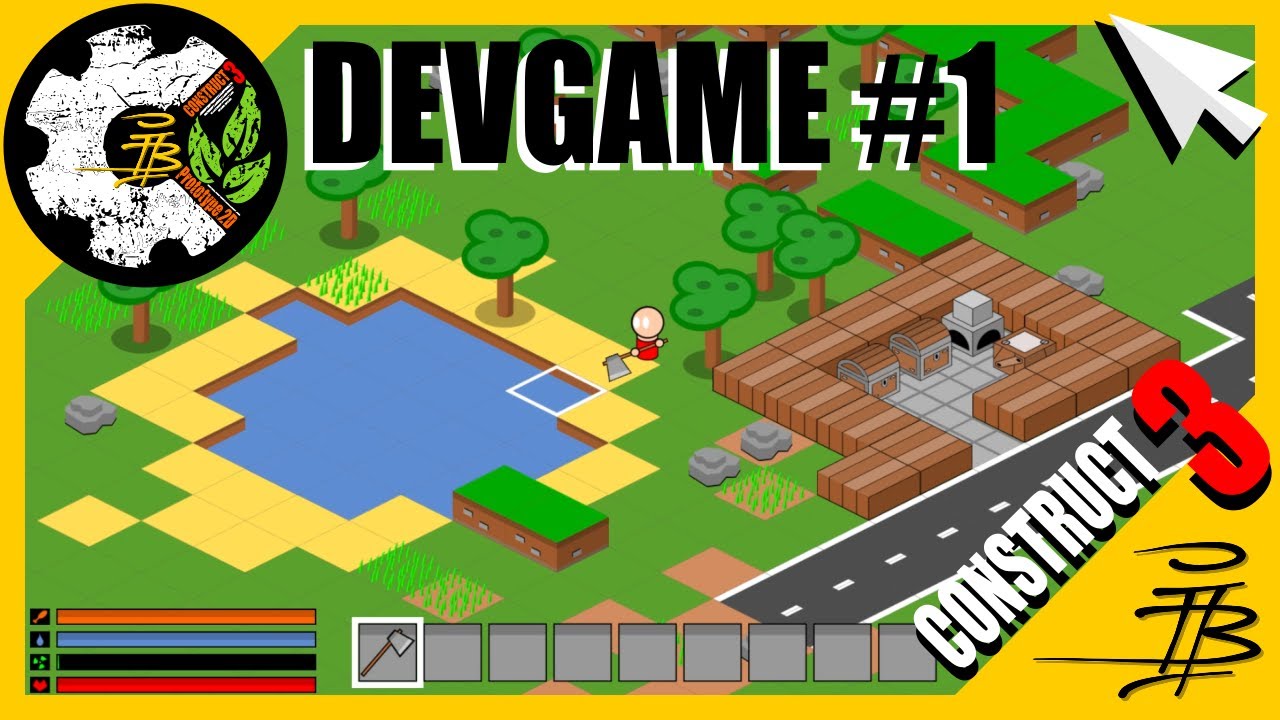 Jeu de Survie 2D Isométrique - ATOMIC SURVIVAL - DEVGAME #1 - CONSTRUCT 3 - YouTube