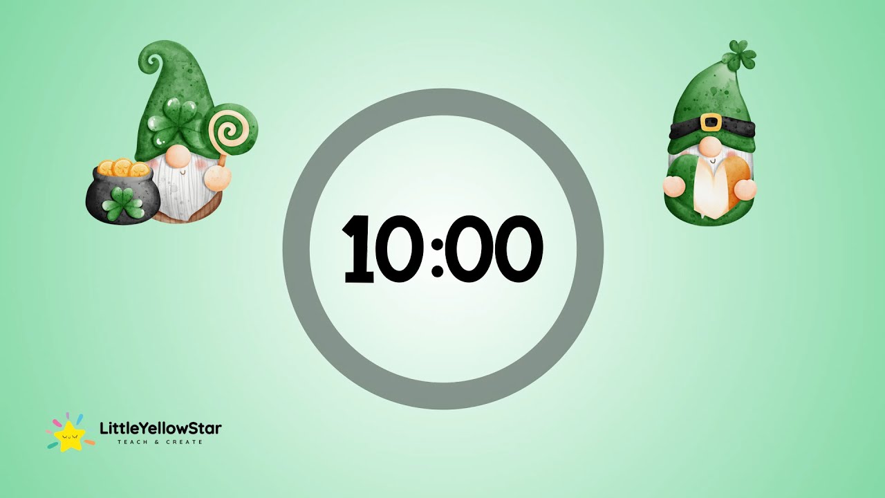 St. Patrick's Day Timer For Kids - 10 Minutes Countdown Timer For Kids ...
