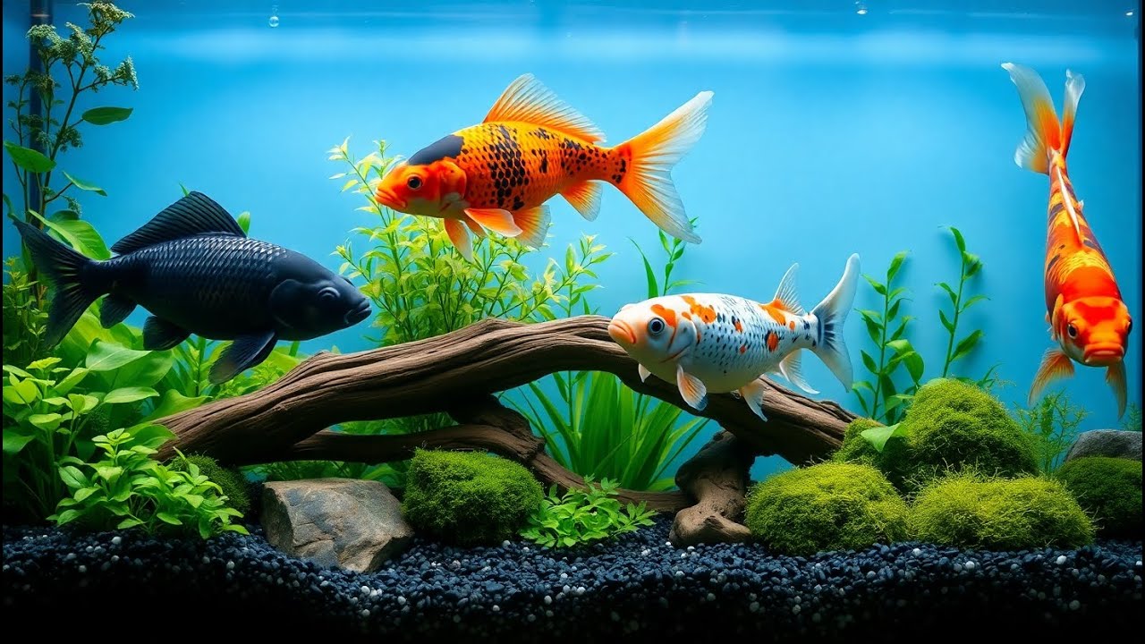 Peaceful Aquarium with Water Sounds 🐠 Relaxing Fish Tank for Deep Sleep ...