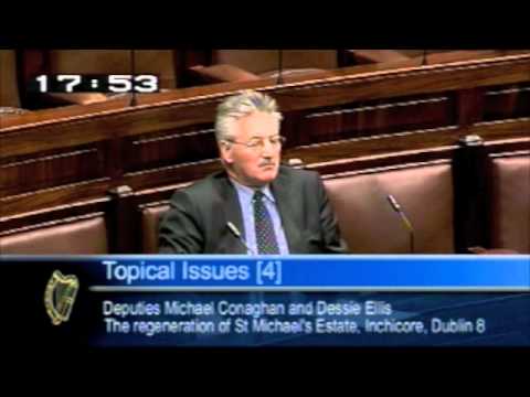 Deputy Michael Conaghan speaking about St Michael's Estate in Inchicore ...