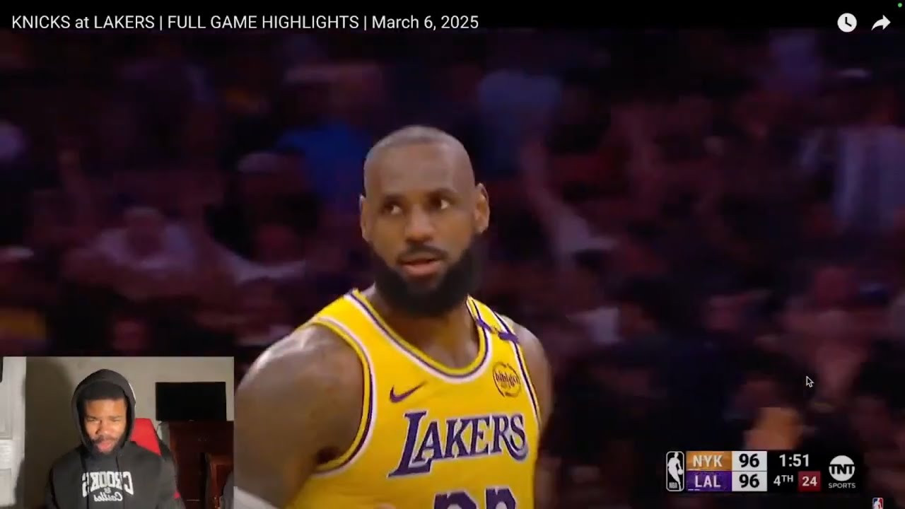 Game OF THE YEAR?!?!🔥KNICKS VS LAKERS (REACTION) - YouTube