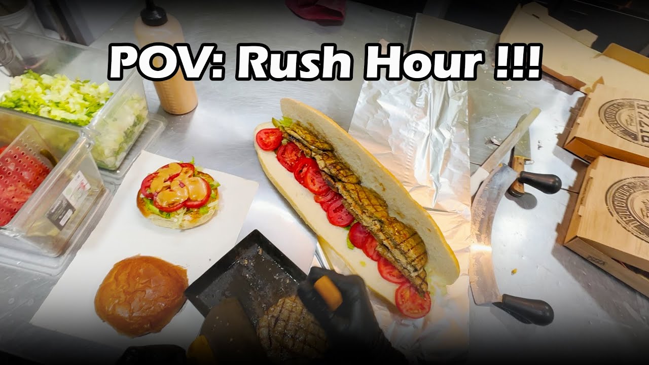 Insane Fast Food Rush Hour | POV Behind the Counter Experience - YouTube