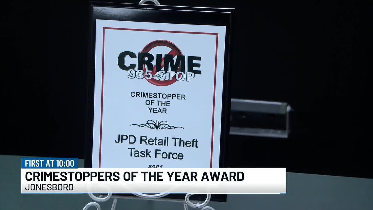 Jonesboro police officers receive Crimestoppers award for task force ...