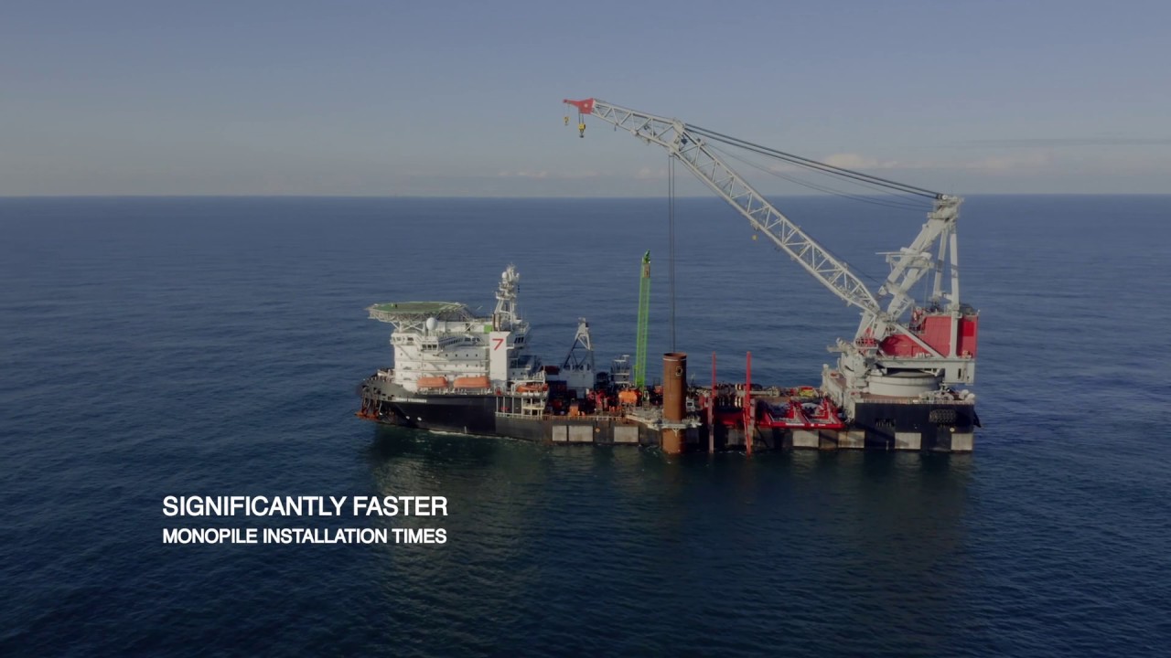 Seaway 7 - Monopile Installation on DP - YouTube