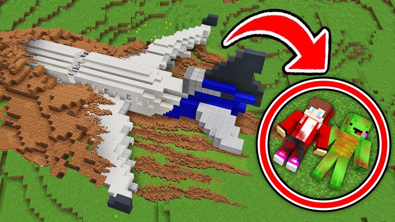 How Mikey & JJ CRASH on Airplane - in Minecraft Challange Maizen - YouTube