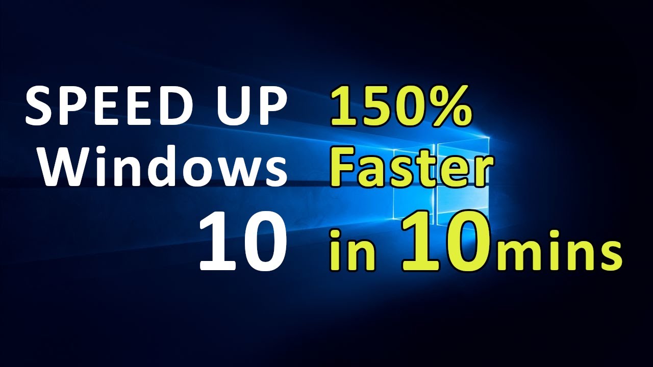8 Settings to Speed up Windows 10 Performance - 150% faster - YouTube