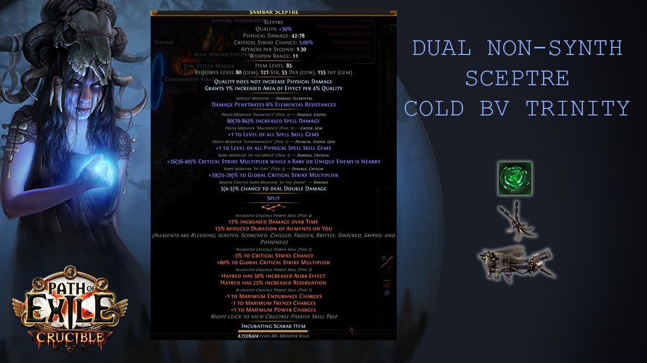 Dual Sceptre Cold Blade Vortex | PoE 3.21 Crucible - YouTube