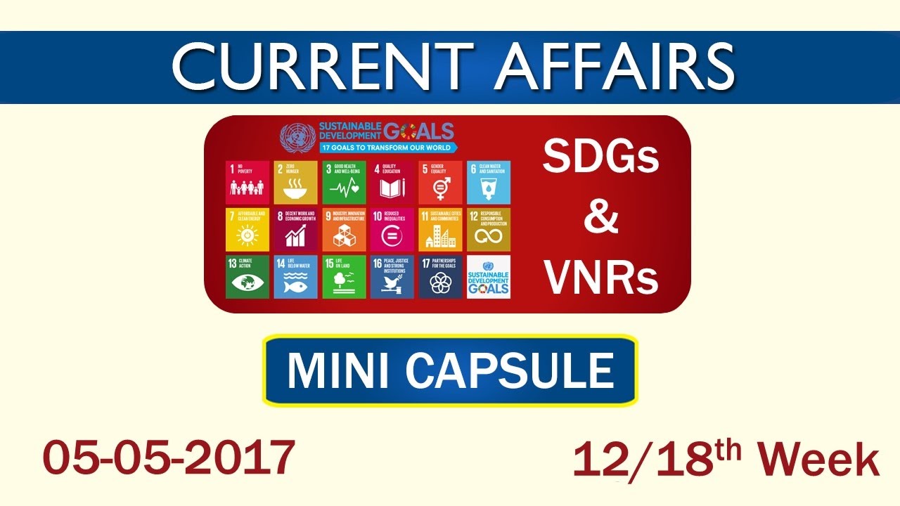 "SDGs & VNRs" Mini Capsule - 12 of 18th Week (1st May to 7th May) of ...