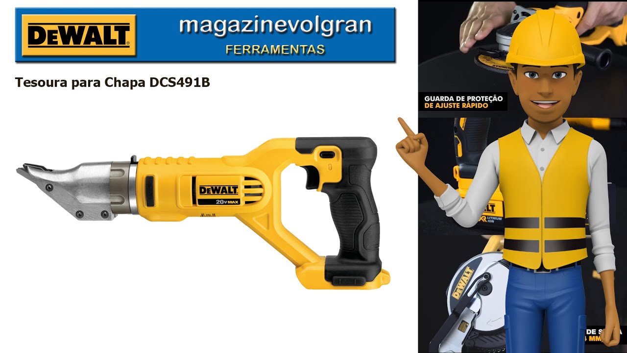 Tesoura para Chapa DEWALT DCS491B (Preços a partir de R$ 1.619,10 à ...
