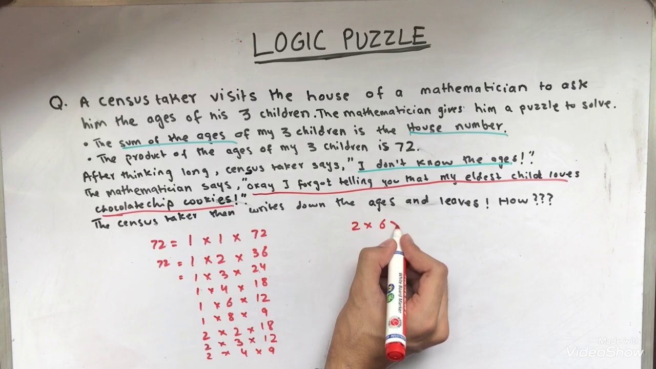 LOGIC PUZZLE 🧩 - The Census taker 🕵️‍♂️ - YouTube