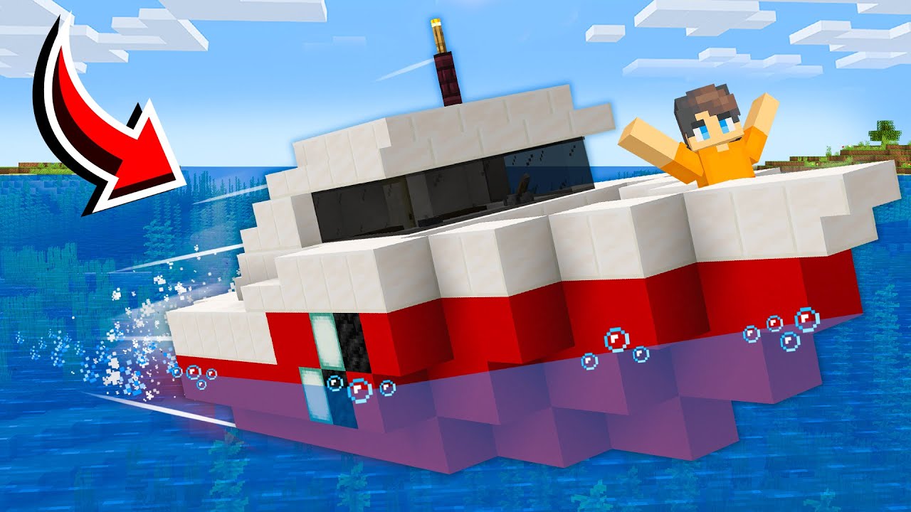 How To Build A Working Boat in Minecraft - YouTube