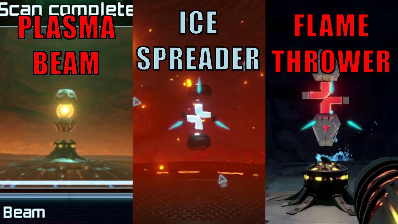 plasma beam, ice spreader, and flamethrower | Let's Play Metroid Prime ...