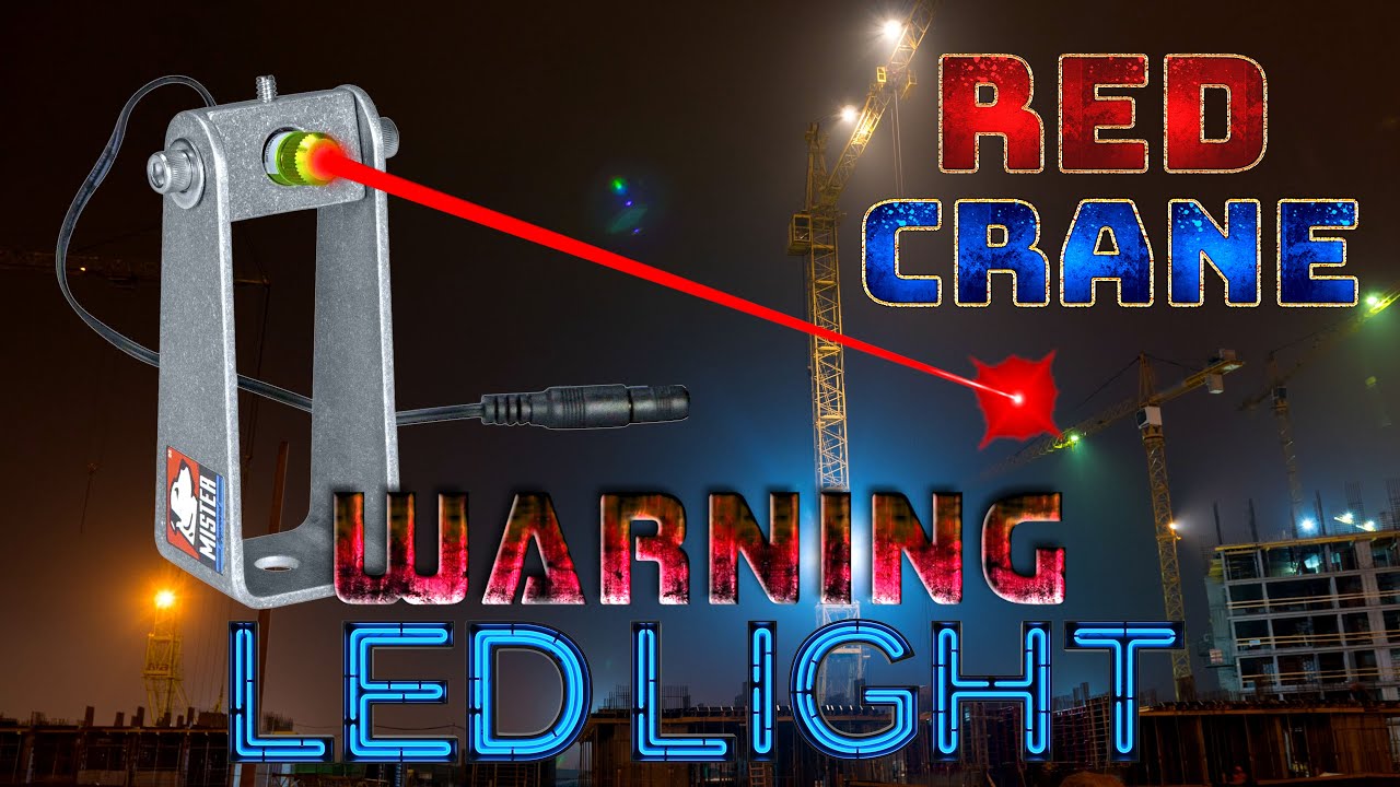 Red Crane Warning Laser LED Light - Red Pedestrian Safety Laser ...