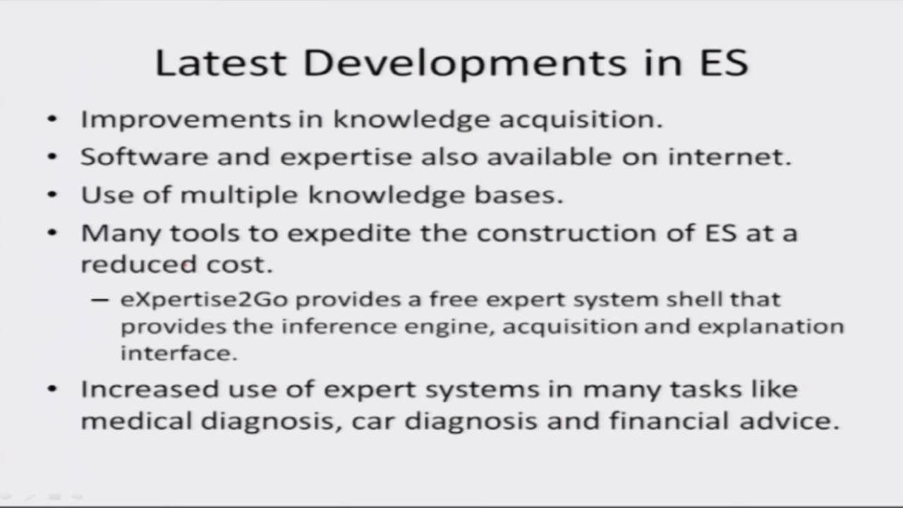 Mod 04 Lec 21 Expert Systems Youtube